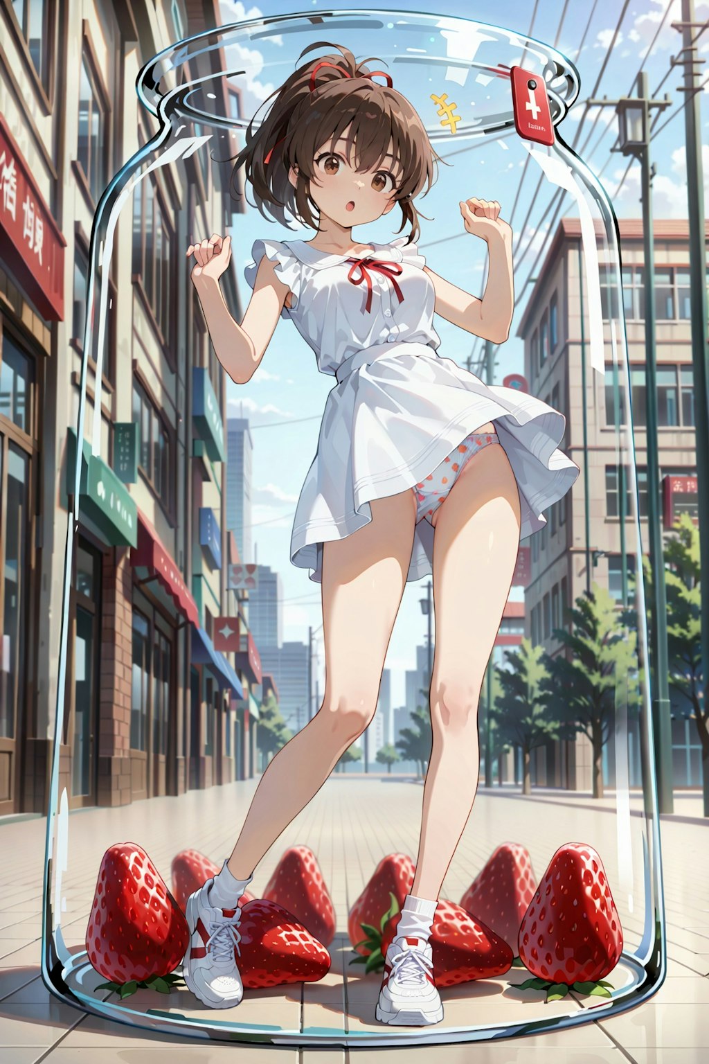 瓶詰めパンチラ撮影会 Y620 | chichi-pui（ちちぷい）AIイラスト専用の投稿＆生成サイト