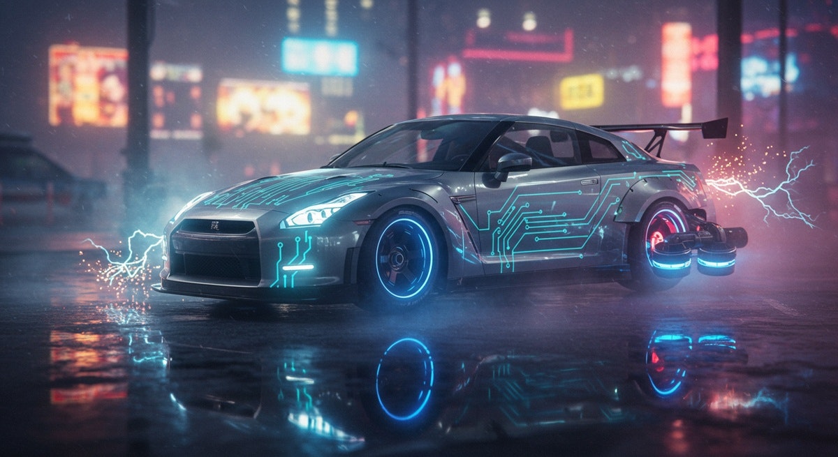 R35改 タイムマシン | ちちぷいAIイラスト